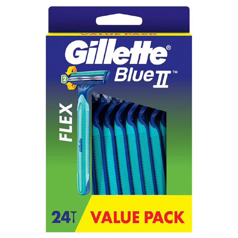 Gillette Blue II Plus Razor 24 Pack | The Warehouse