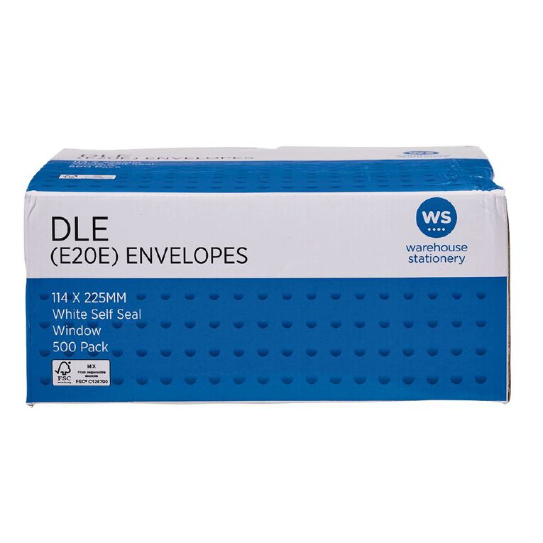WS Envelope DLE Window Seal 500 Pack White | The Warehouse
