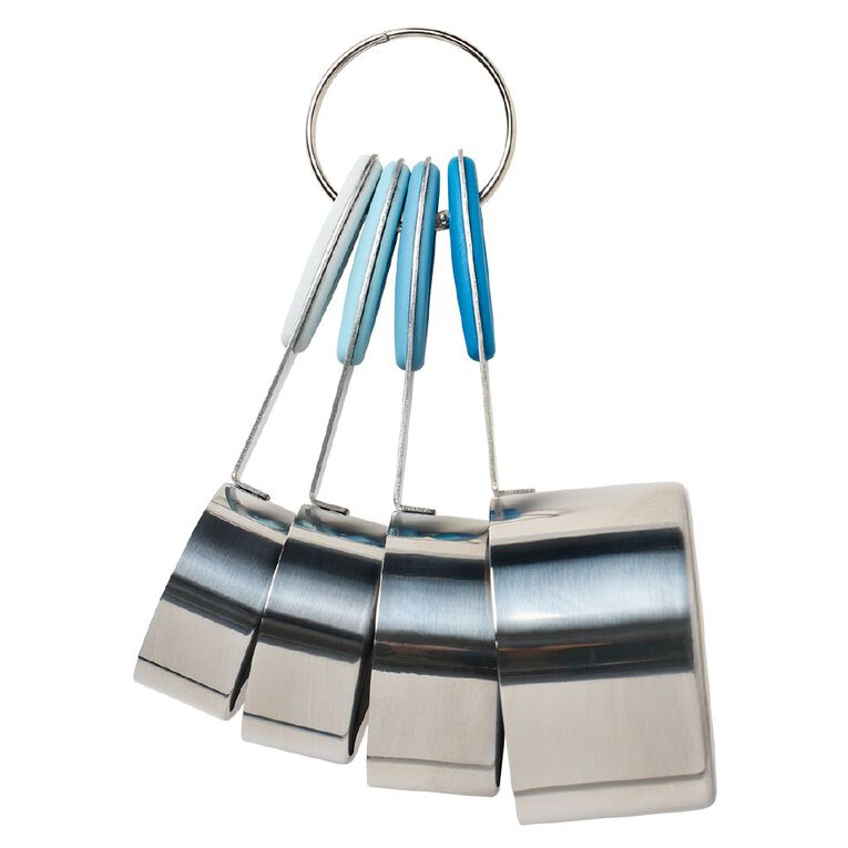 Living & Co Stainless Steel Measuring Cups Blue Blue | The Warehouse