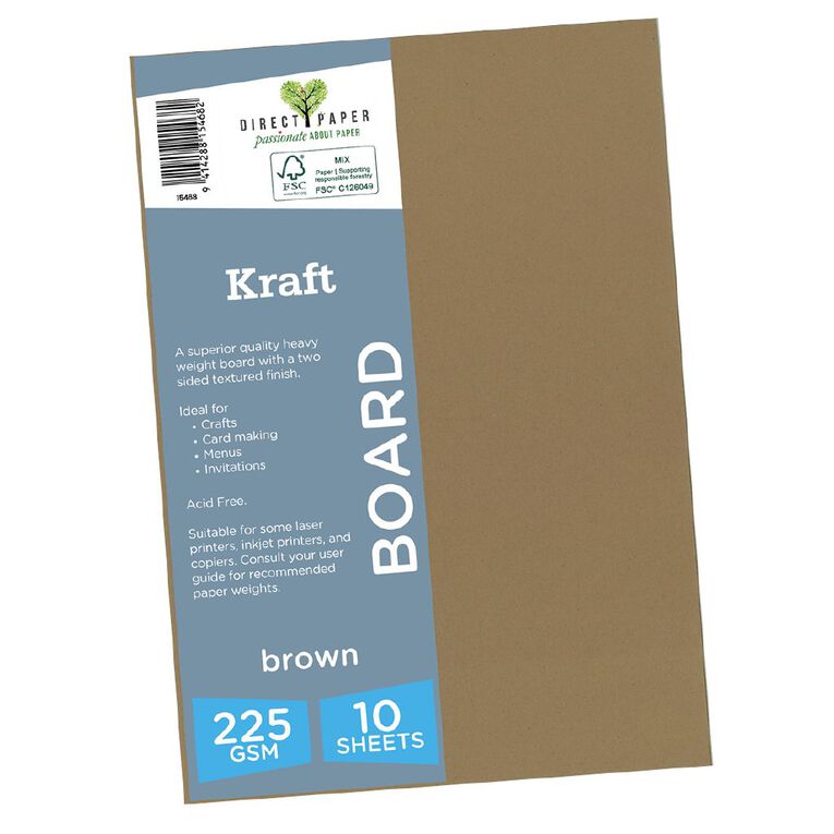 Direct Paper Create With Cardstock 225gsm Smooth Kraft 10 Pack | The ...