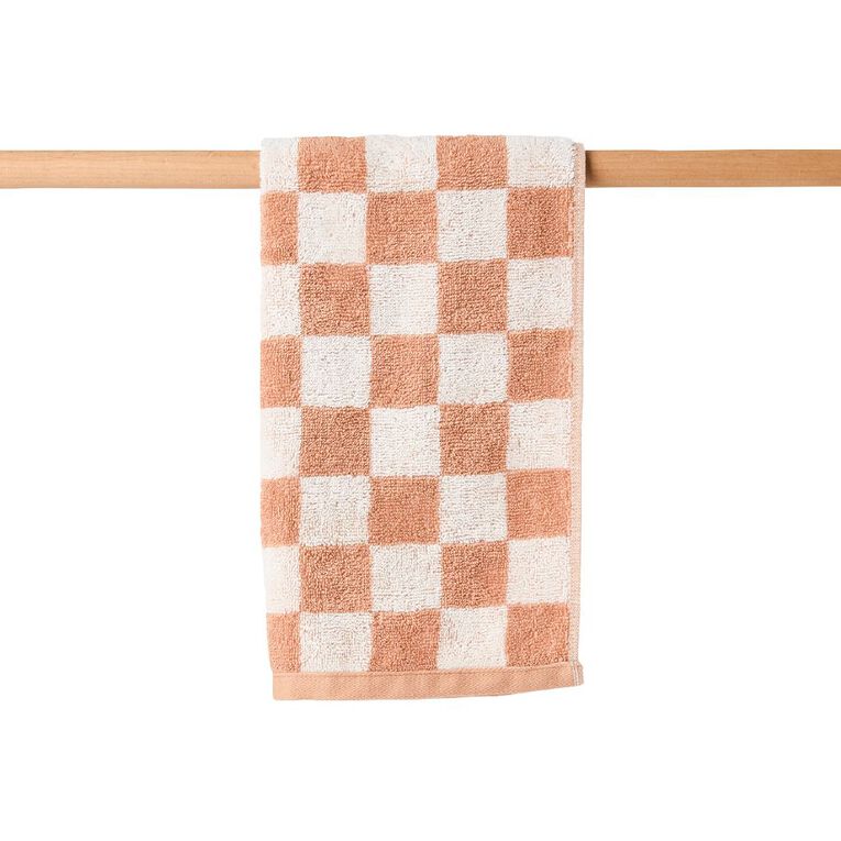 Living & Co Plush Design Hand Towel 40cm x 65cm Rust | The Warehouse