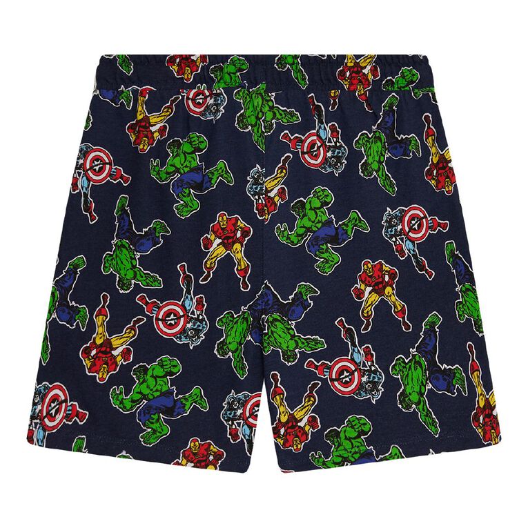 Marvel Knit Shorts Blue Dark | The Warehouse