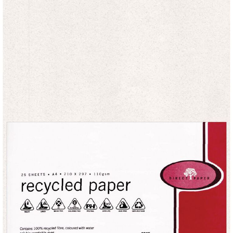 Direct Paper Recycled Paper 100gsm Iceberg A4 25 Pack Multi-Coloured ...