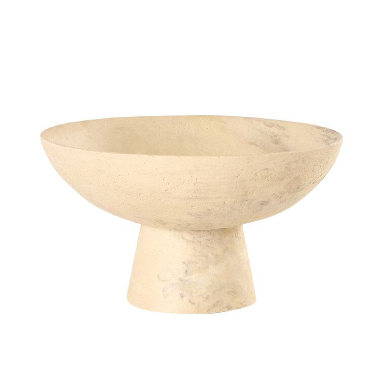 Living & Co Raised Decorative Bowl Natural One Size Natural | The Warehouse
