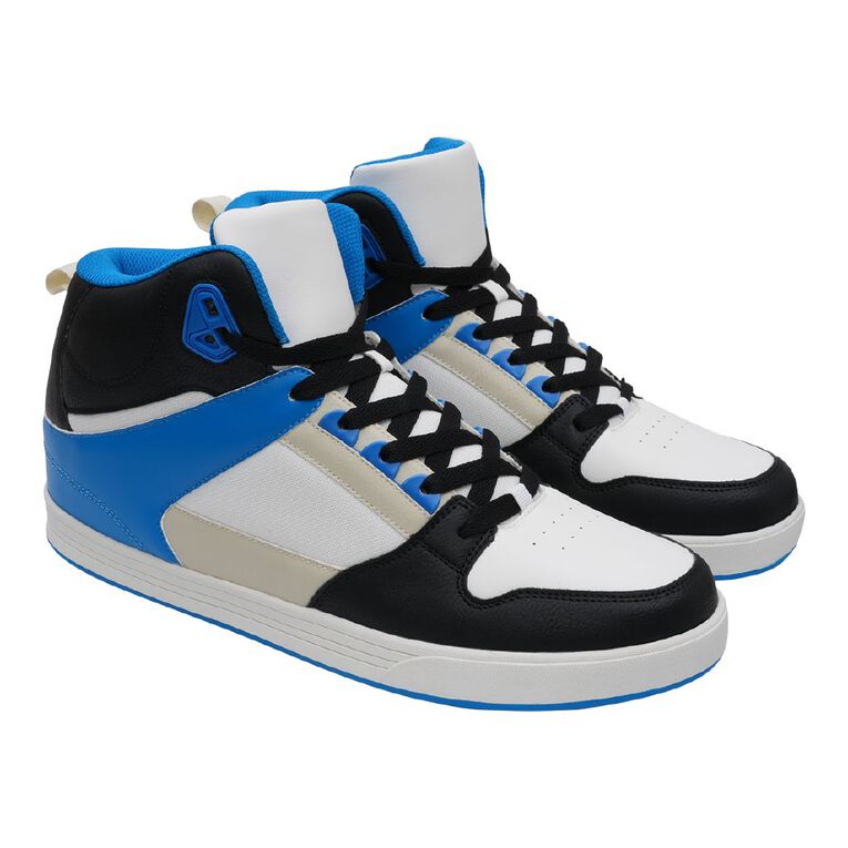 H&H Men's Cade High Top Skate Shoes Blue/Grey | The Warehouse