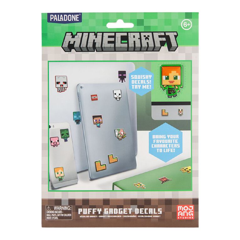 Paladone Minecraft Puffy Gadget Decals | The Warehouse
