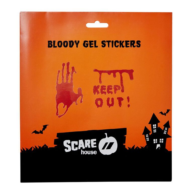 Scarehouse Halloween Bloody Hand & Keep Out Gel Sticker 15cm | The ...