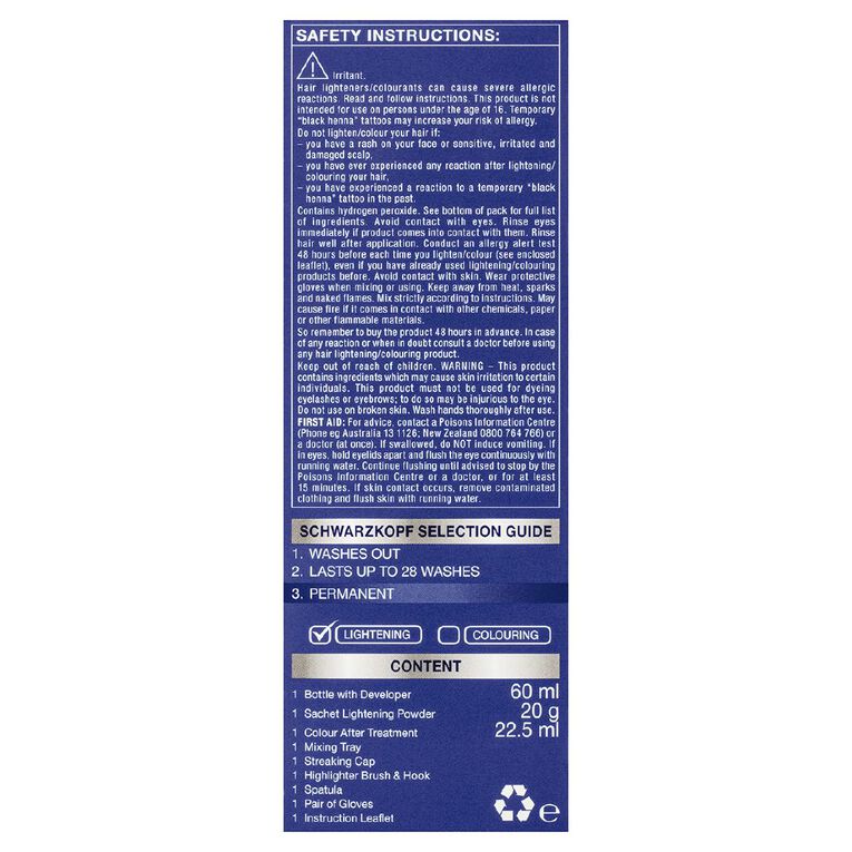 Schwarzkopf Nordic Blonde M1 Streaking Kit | The Warehouse