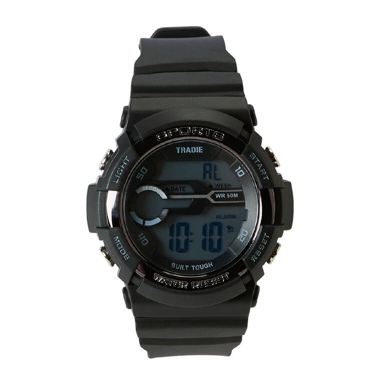 Tradie Black Digital Watch Black | The Warehouse