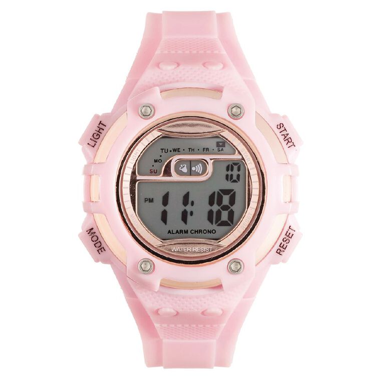 Active Intent Women's Sports Digital Watch Pink/Rose Gold Pink Mid ...