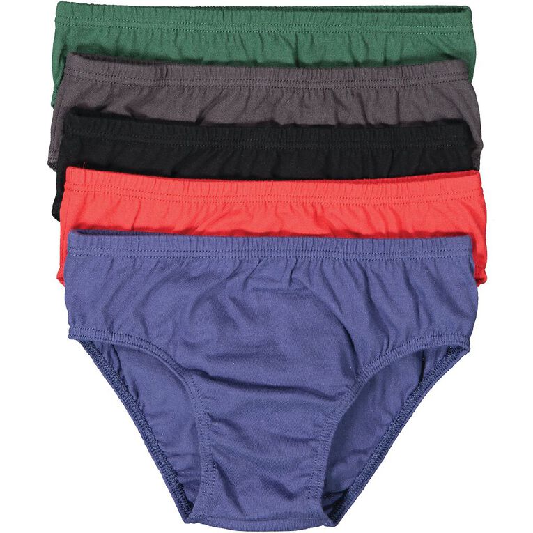 H&H Essentials for Kids' Cotton Briefs 5 Pack Multi-Coloured | The ...