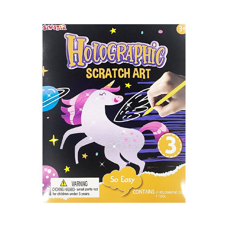 Sew Star Holographic Scratch Art Unicorn | The Warehouse