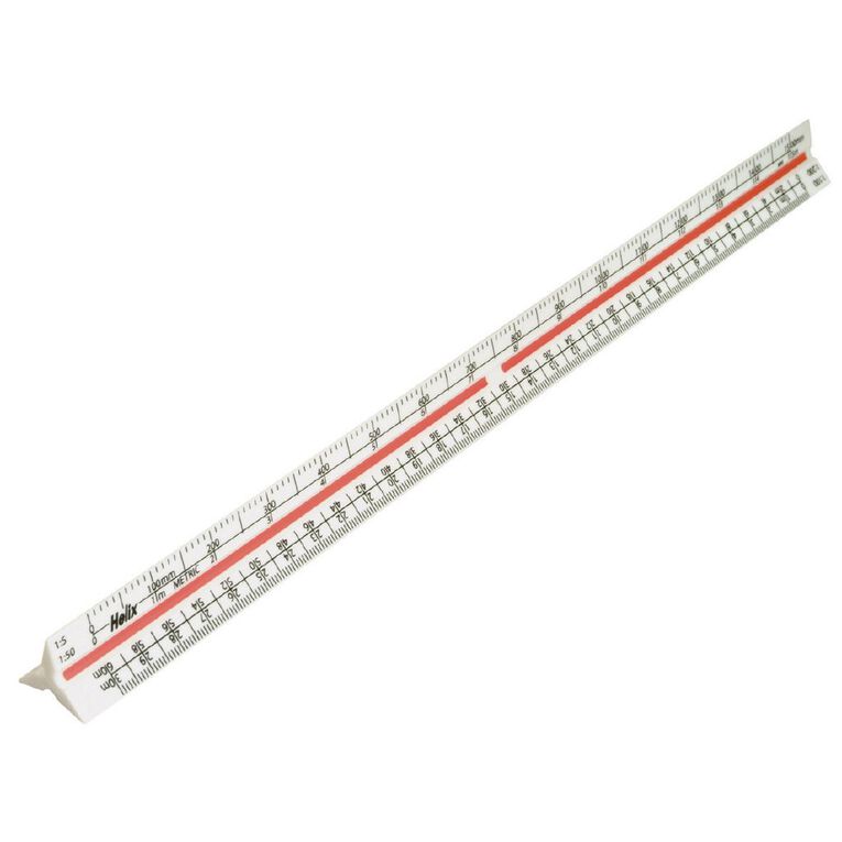 Helix Ruler Triangular Scale White White | The Warehouse