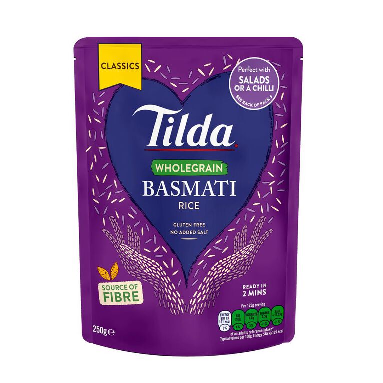 Tilda Steamed Rice Brown 250g | The Warehouse