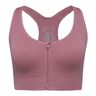 Active Intent Women's Zip Front Wirefree Sports Bra Pink Mid | The ...