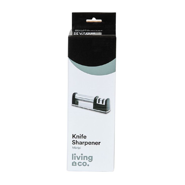 Living & Co Knife Sharpener Stainless Steel Stainless Steel | The Warehouse