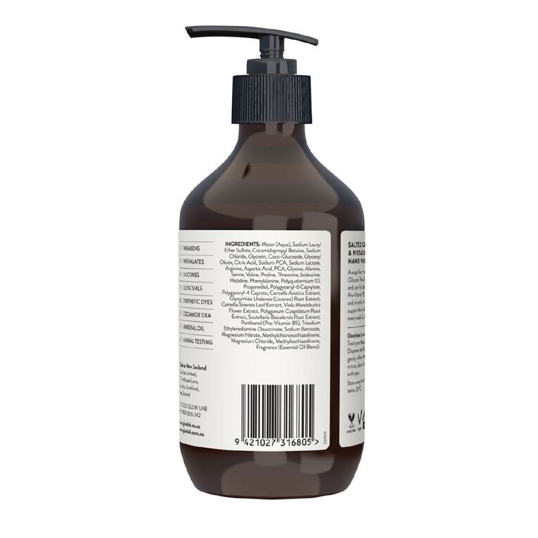 Glow Lab Handwash Salted Caramel And Pistachio Pump 300ml | The Warehouse