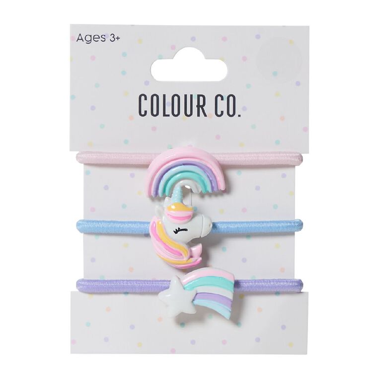 Colour Co. Hair Tie 3 Pack Rainbow | The Warehouse