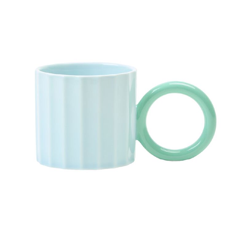 Living & Co Fun Mug Round Handle Blue Blue | The Warehouse