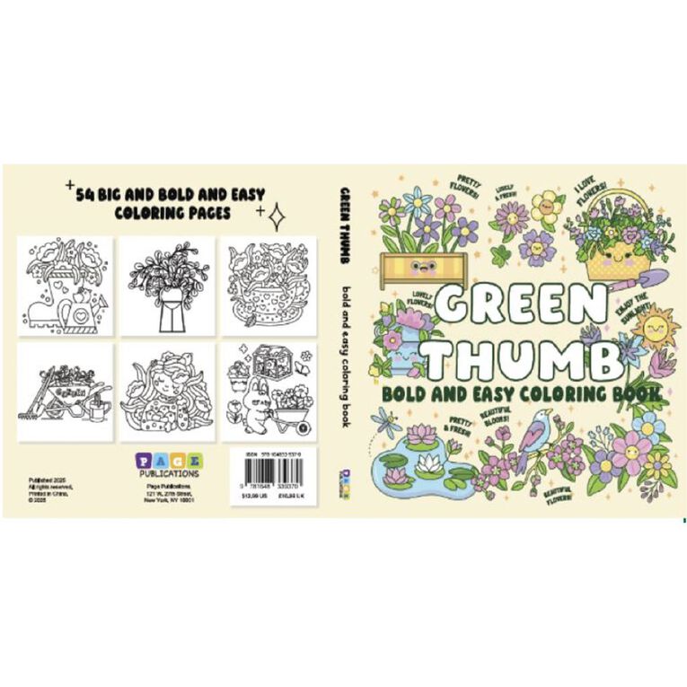 Bold And Easy Coloring Book: Green Thumb | The Warehouse