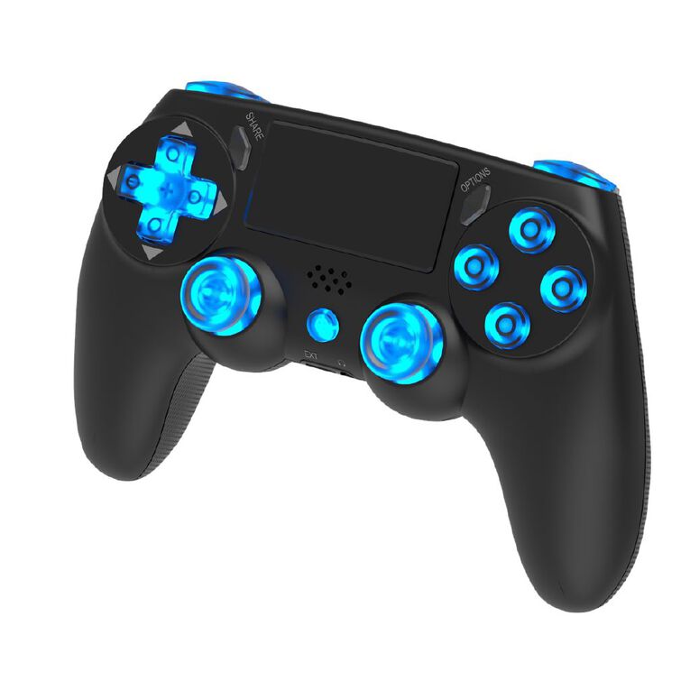 Playmax PS4 & PC Wireless Controller Black RGB | The Warehouse