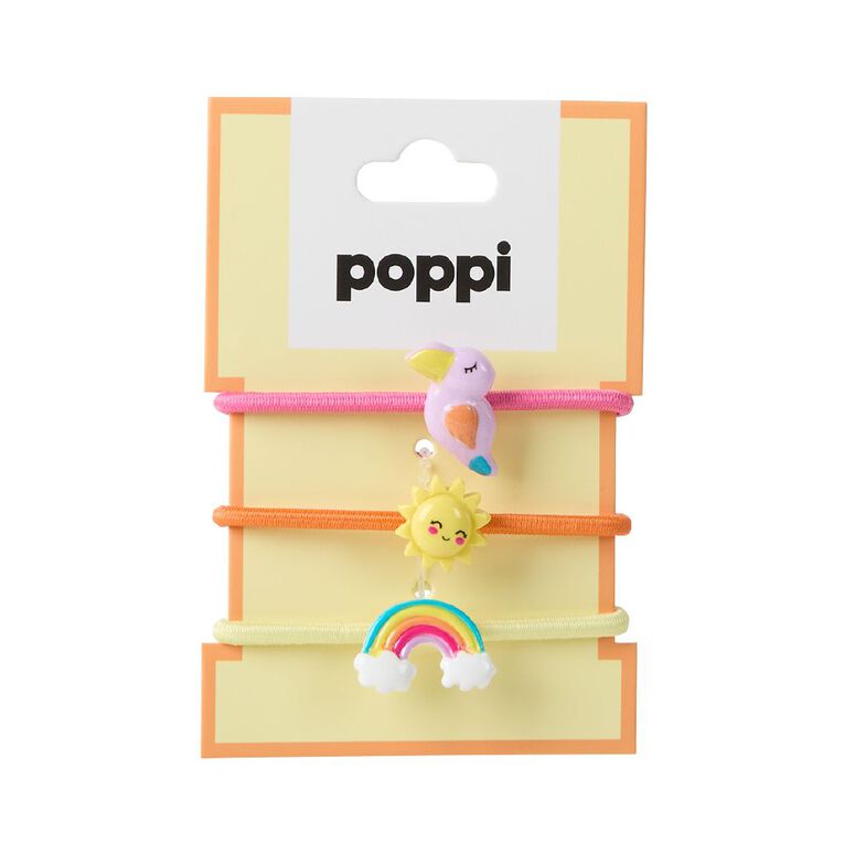 Poppi Hair Elastics Summer 3 Pack | The Warehouse