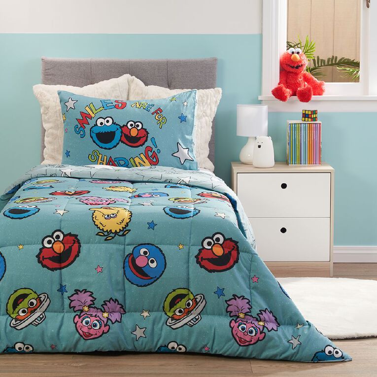 Sesame Street Comforter Set Sunny Days Multi-Coloured Multi-Coloured ...
