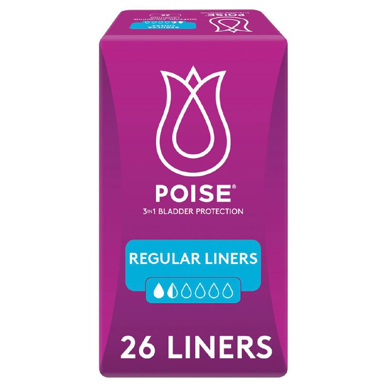 Poise Regular Liners 26 Pack | The Warehouse