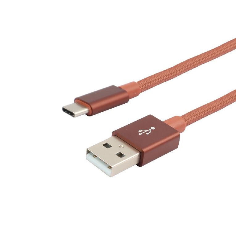 Poppy USB-C Cable Burnt 2m | The Warehouse