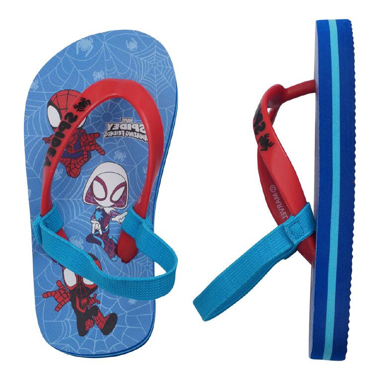 Spider-Man Junior Kids' Jandals Blue Mid | The Warehouse