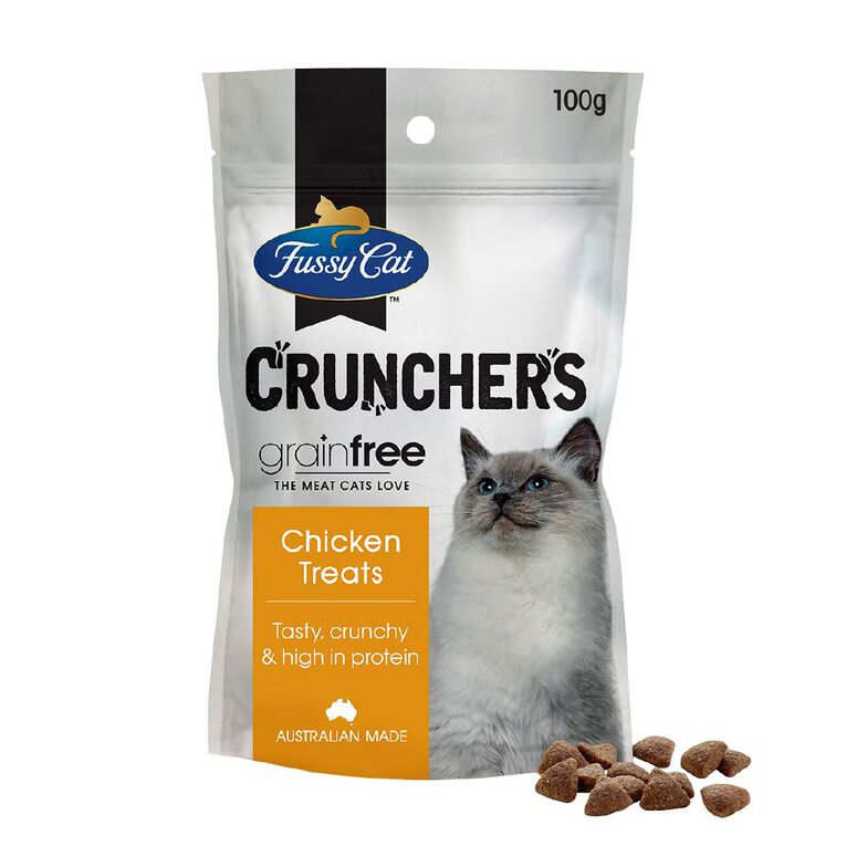 Fussy Cat Chicken Crunchers Cat Treats 100g | The Warehouse