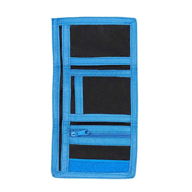 Young Original Kids' Hook & Loop Wallet Black/Blue | The Warehouse