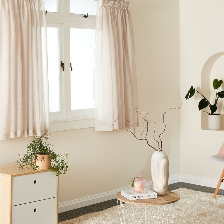 Living & Co Enviro Slubbed Voile Natural 90-180cm Wide/213cm Drop ...