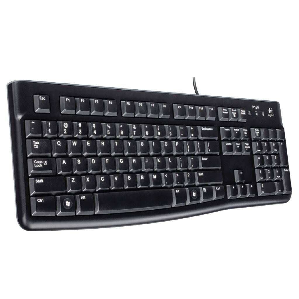 Logitech Corded Keyboard K120 Black Black | The Warehouse