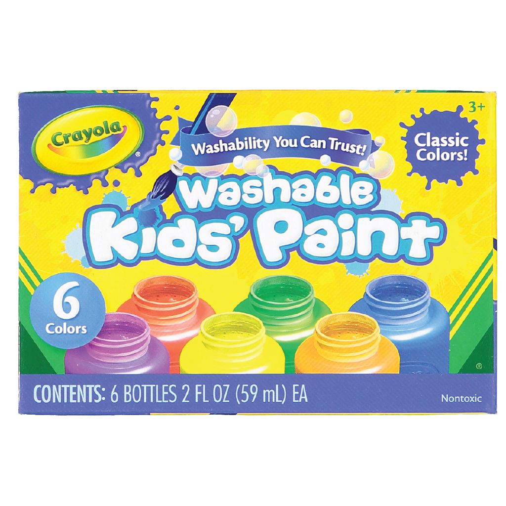 Crayola Washable Paints 6 Pack 6 Pack Assorted | The Warehouse