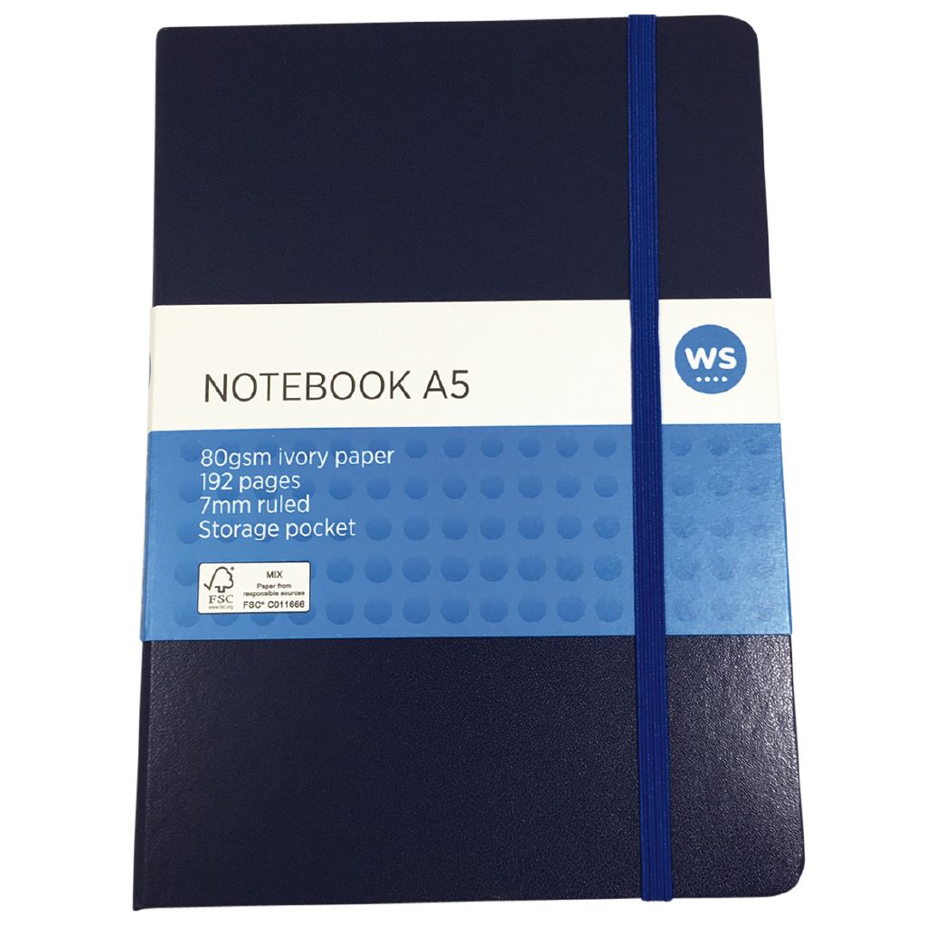 WS Journal PU Blue Dark A5 Blue Dark | The Warehouse