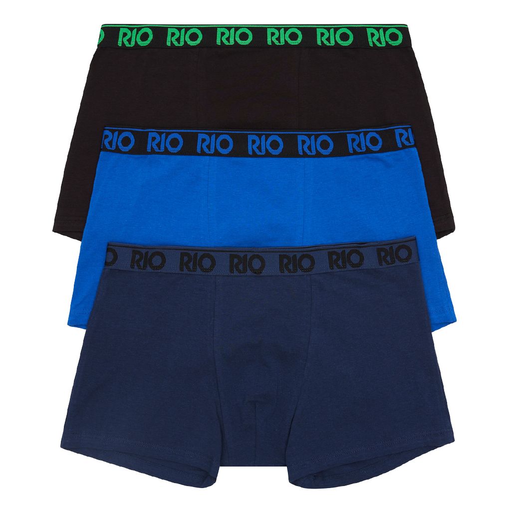 Rio Men's Hipster Trunks 3 Pack Multi-Coloured | The Warehouse