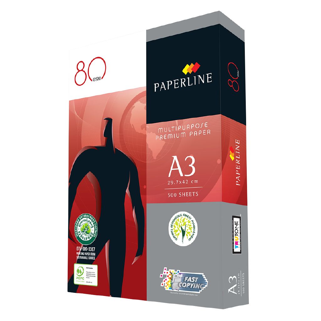 Paperline Photocopy Paper A3 80gsm 500 Sheet Ream | The Warehouse