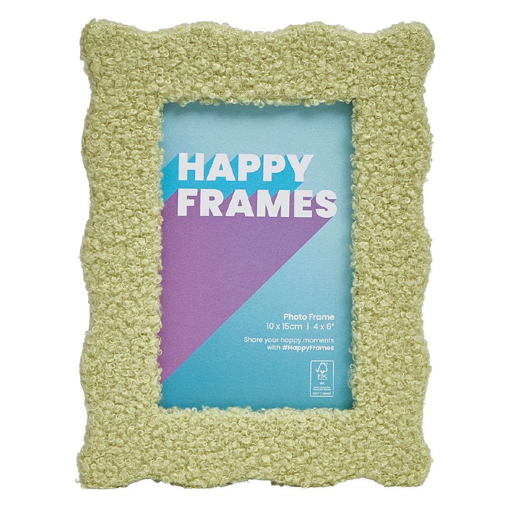 Happy Frames Fluffy Fabric 10x15 Green Green | The Warehouse