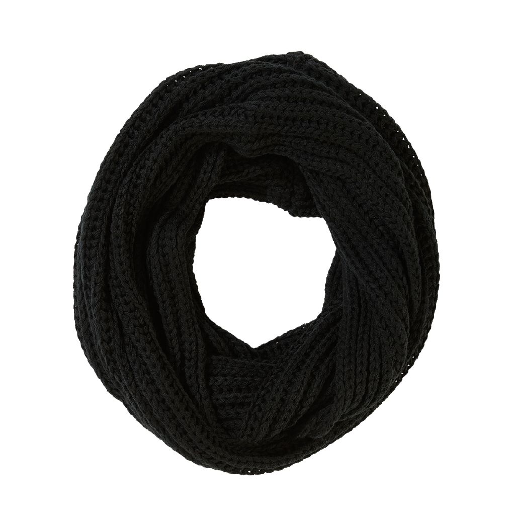 H&H Women's Chunky Rib Snood Black | The Warehouse