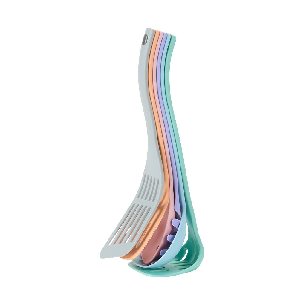 Living & Co Nested & Standing Utensil Set Multi-Coloured 6 Pack Multi ...