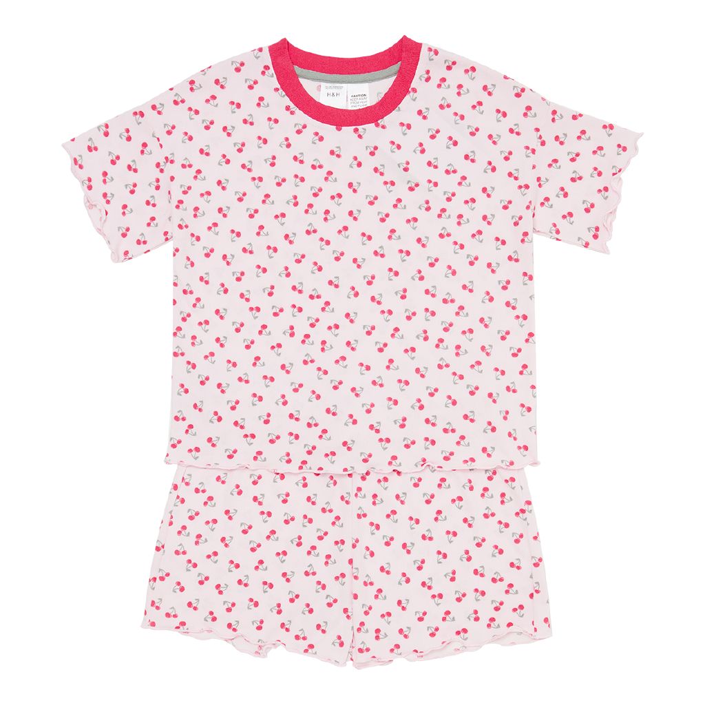 H&H Girls' Soft Touch Pyjamas Set Pink Light | The Warehouse