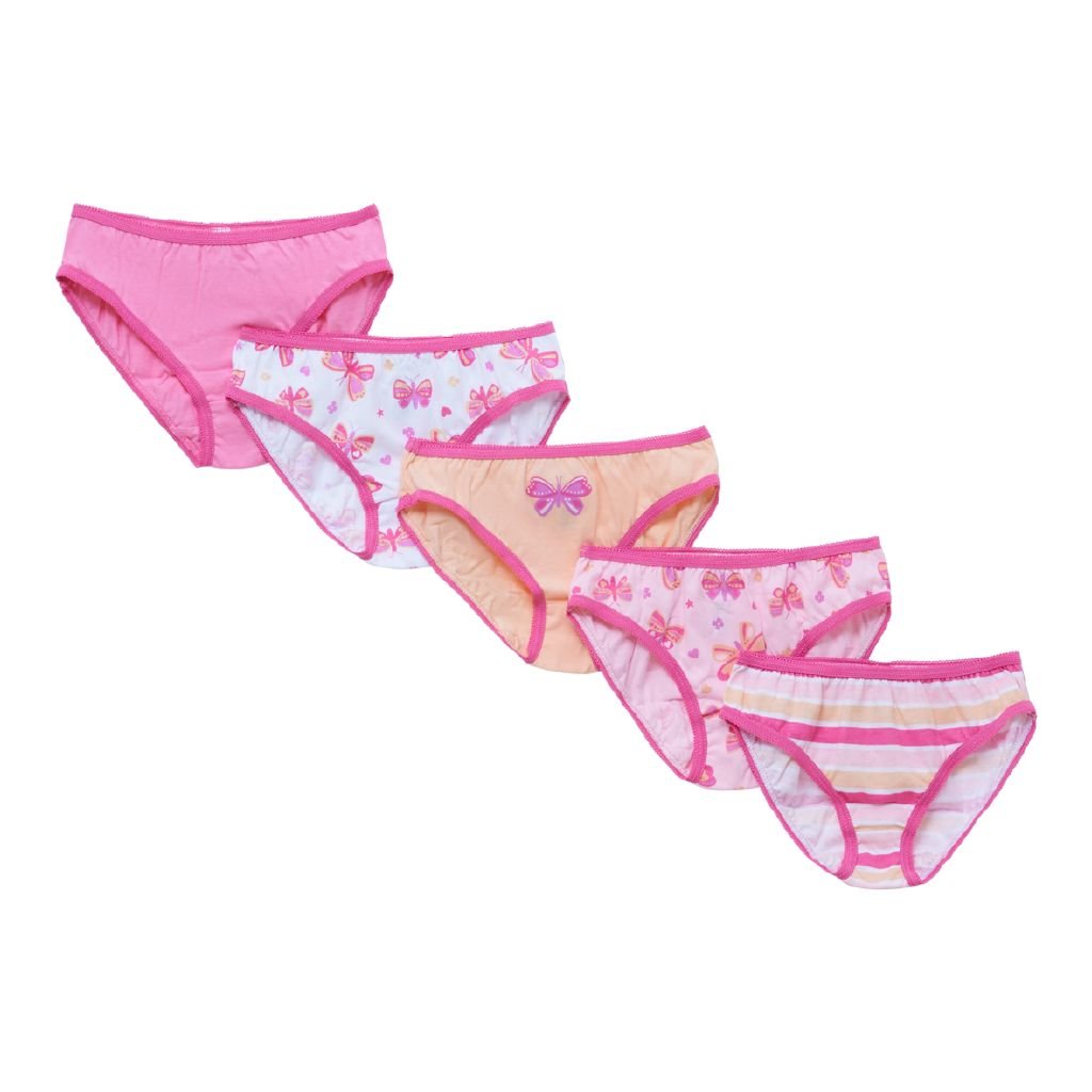 H&H Kids' Briefs 5 Pack Pink Mid | The Warehouse