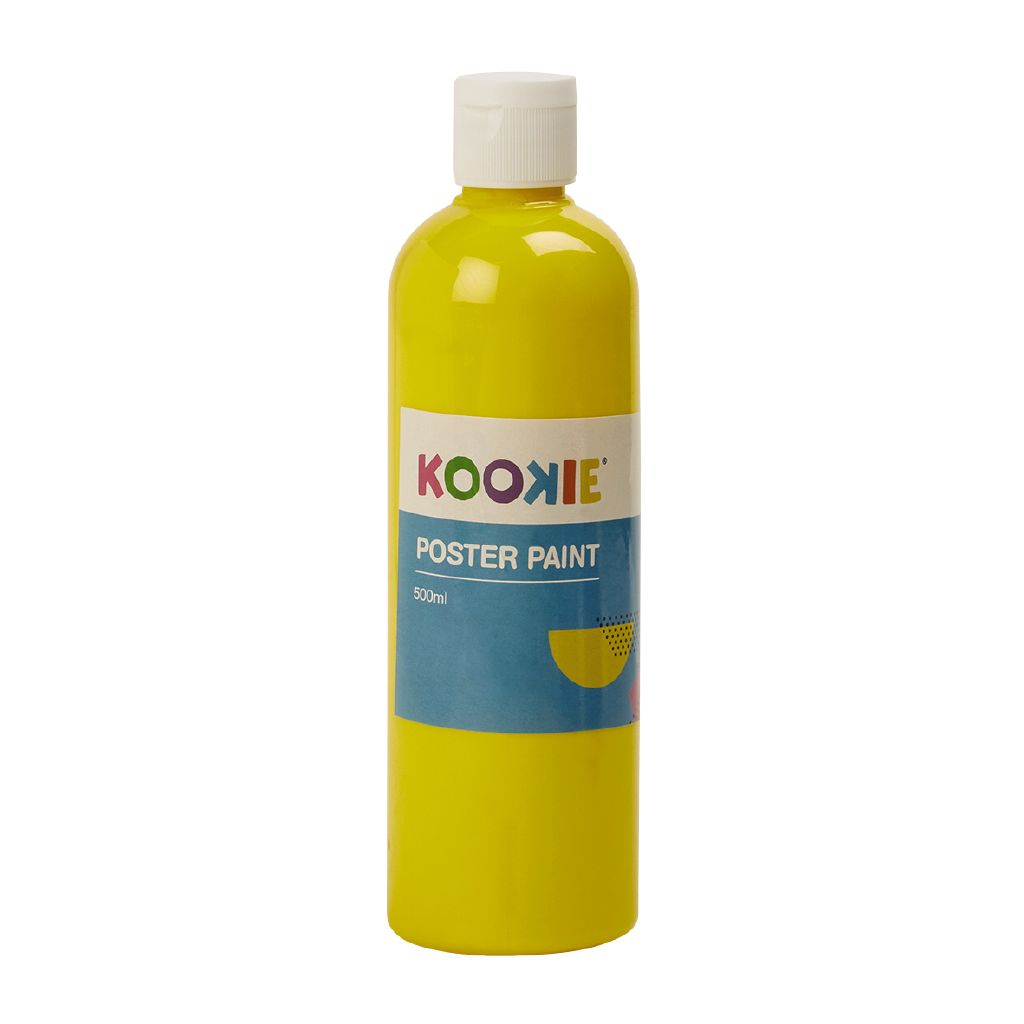 Kookie Poster Paint Yellow Yellow Mid 500ml Yellow Mid | The Warehouse