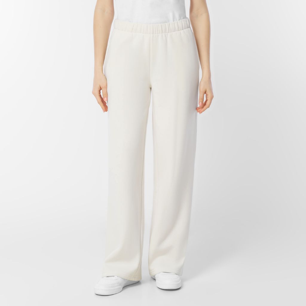 H&H Women's Wide Leg Trackpants Cream | The Warehouse