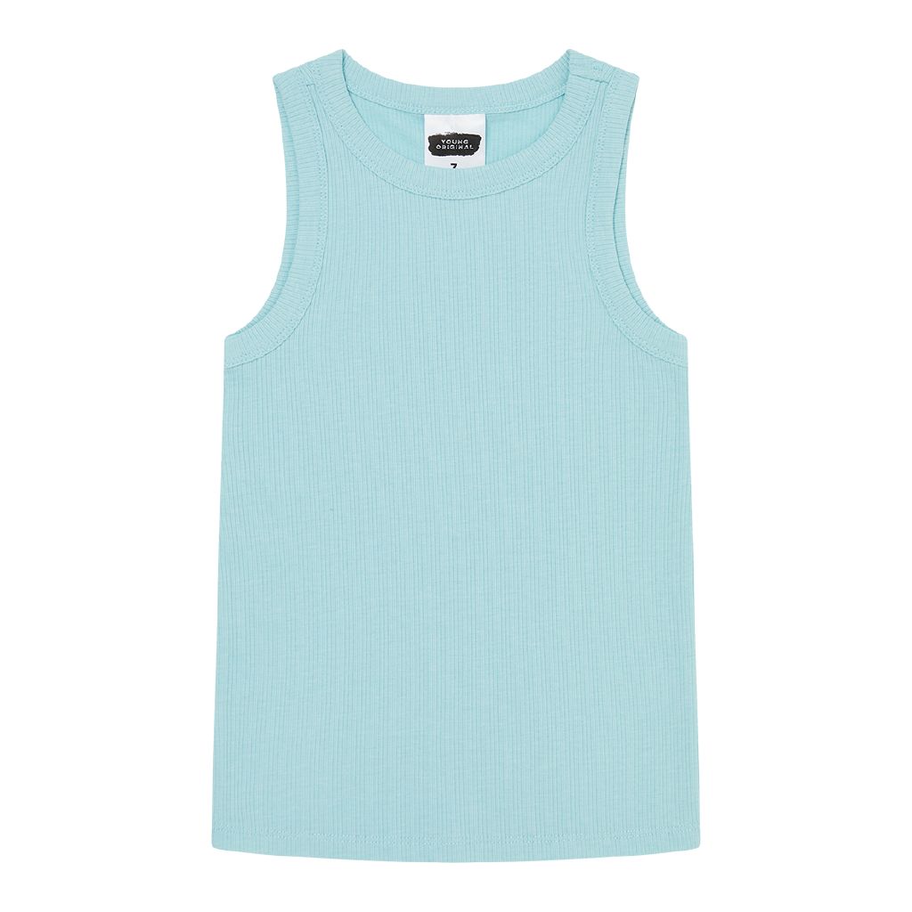 Young Original Rib Tank Blue Light | The Warehouse