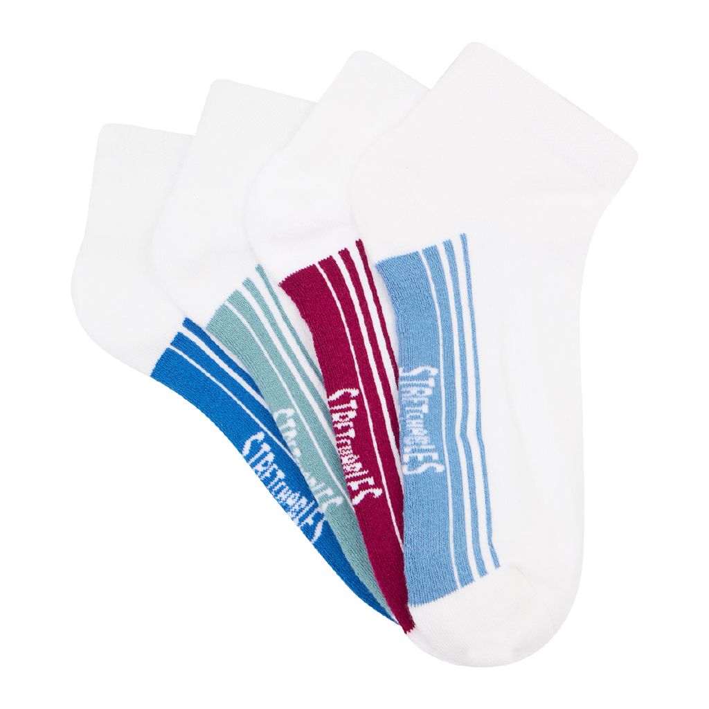Rio Men's Low Cut Stretchable Socks 4 Pack White S25 76K | The Warehouse