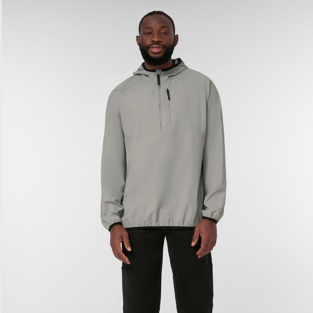 Active Intent Men's Pullover Lightweight Jacket Grey Mid | The Warehouse