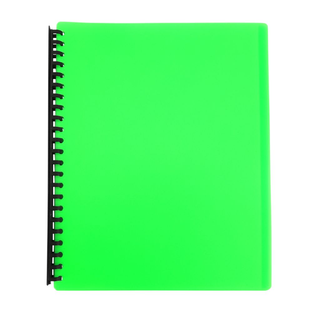 WS Clearbook Refillable 20 Leaf Green Green | The Warehouse