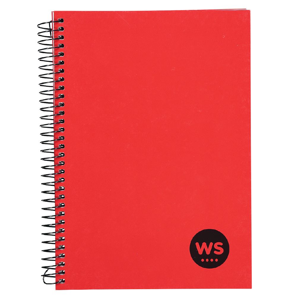 WS Notebook Wiro 200 Pages Hard Back Blue Red Mid A5 Red Mid | The ...